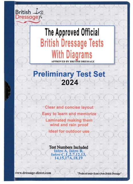 2024 PRELIMINARY TEST Set Dressage Tests Prelim Diagrams Intro A B C £ ...