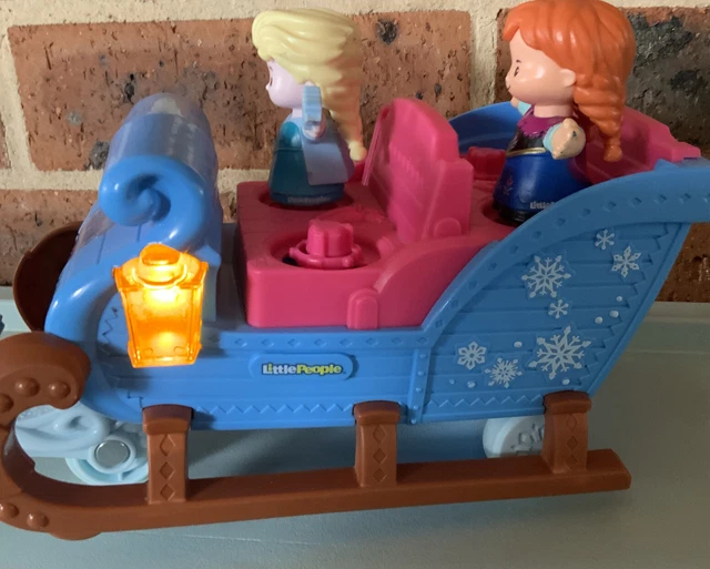 FISHER PRICE LITTLE People “ Frozen” Carriage/ Sled With Elsa, Anna ...