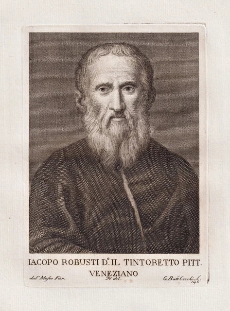 JACOPO TINTORETTO ITALIAN painter Mannerism Portrait engraving 1770 EUR ...