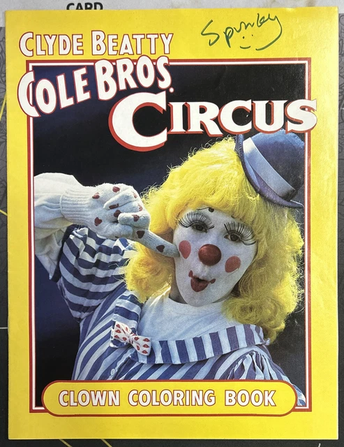 CLYDE BEATTY COLE Bros Circus Coloring Book £7.57 - PicClick UK