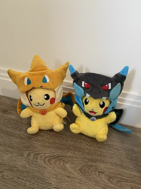 PIKACHU MEGA CHARIZARD X And Y Plush Bundle Pokemon Center 2014 ...