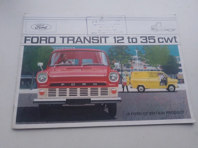 FORD TRANSIT 12 35 Cwt Van Brochure MK1 1965 £12.00 - PicClick UK
