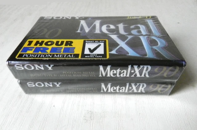2 CASSETTES SONY METAL XR C90 TYPE IV * K7 AUDIO NEUVES sous BLISTER ...
