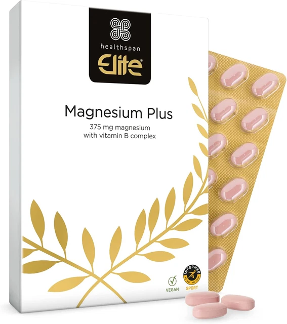 HEALTHSPAN ELITE MAGNESIUM Plus 375mg 4 Months' Supply | Supports ...