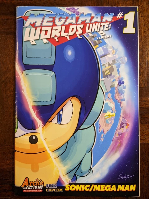 ARCHIE SONIC THE Hedgehog Mega Man Worlds Unite Battles #1C variante VF ...