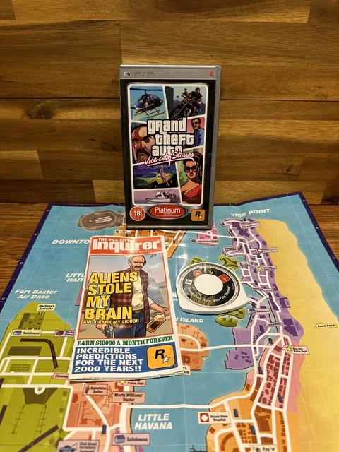 SONY PSP GRAND Theft Auto: Vice City Stories Complete With Manual & Map ...