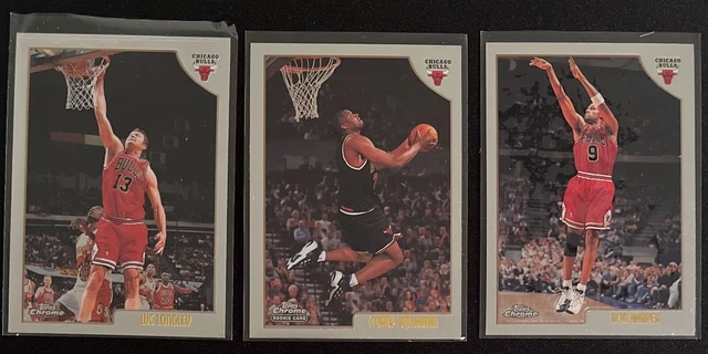 CHICAGO BULLS - Corey Benjamin, Ron Harper, Luc Longley 1998-99 Topps ...