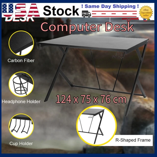 ERGONOMIC COMPUTER GAMING Desk For Home Study Office Table MDF PVC ...