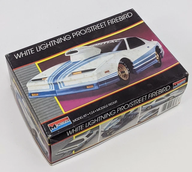 VINTAGE MONOGRAM 1/24 WHITE LIGHTNING PRO/STREET FIREBIRD UNBUILT Model ...