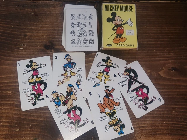 VINTAGE MICKEY MOUSE Playing Card Game WALT DISNEY Russell $9.00 ...