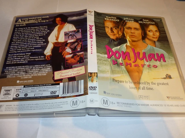 DON JUAN DEMARCO - Marlon Brando + Johnny Depp + Faye Dunaway (Dvd, M ...
