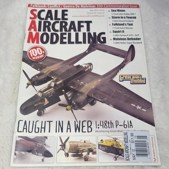 SCALE AIRCRAFT MODELLING Vol 34 #03 May 2012 Aviation Hobbyist VG £10. ...