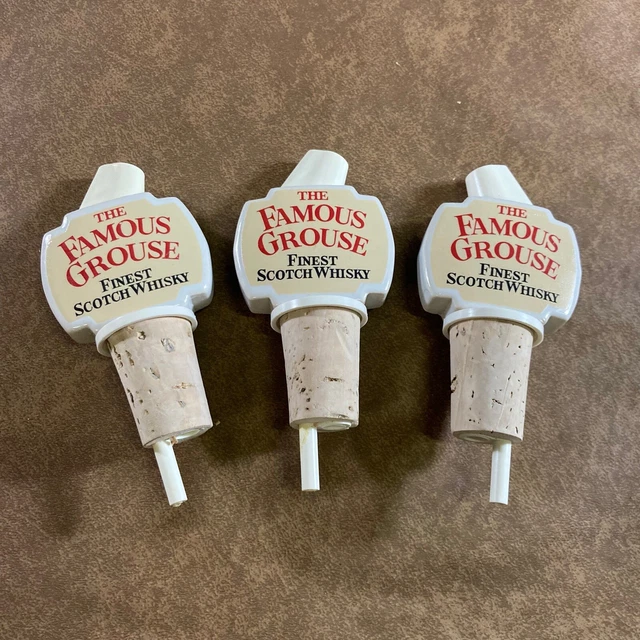 3X THE FAMOUS GROUSE FINEST SCOTCH WHISKY DRINKS BOTTLE CORK STOPPER ...