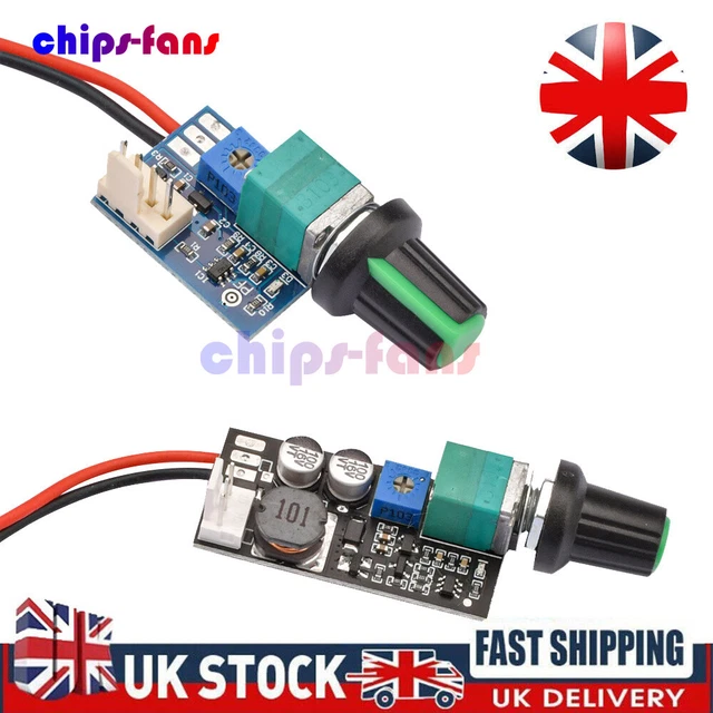 DC12V PWM FAN Governor Speed Control With Knob 2-4Wire Switch Fan ...