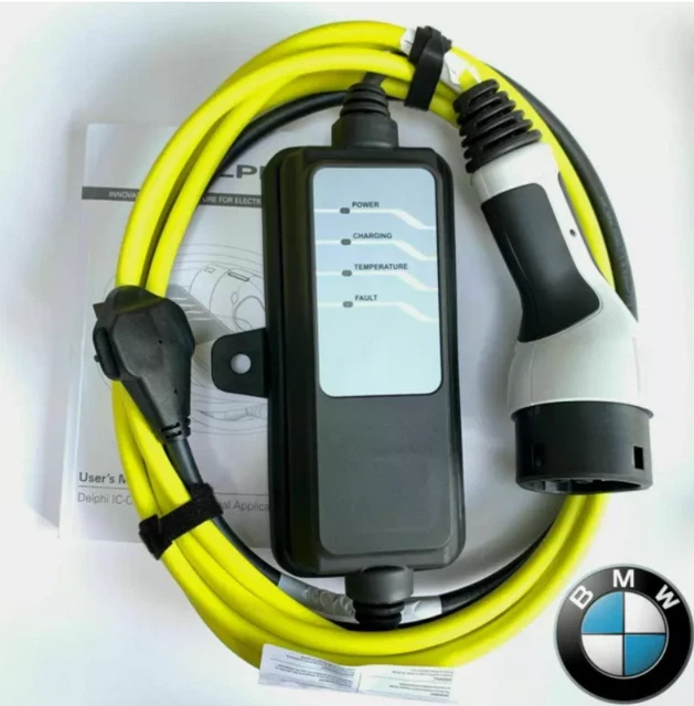 BMW ELECTRIC CHARGING Electric Uk 3-Pin Phev Ev Home Charger Delphi £79 ...
