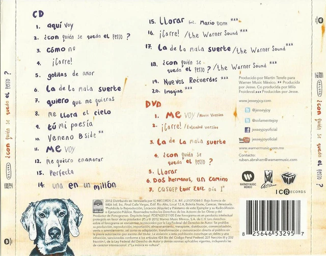 JESSE & JOY Con quien se queda el perro CD+DVD New Sealed EUR 10,41 ...