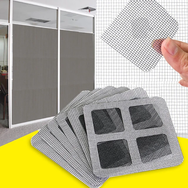 WINDOW DOOR SCREEN Net Fix Repair Sticky Patch Self Adhesive Kit ...
