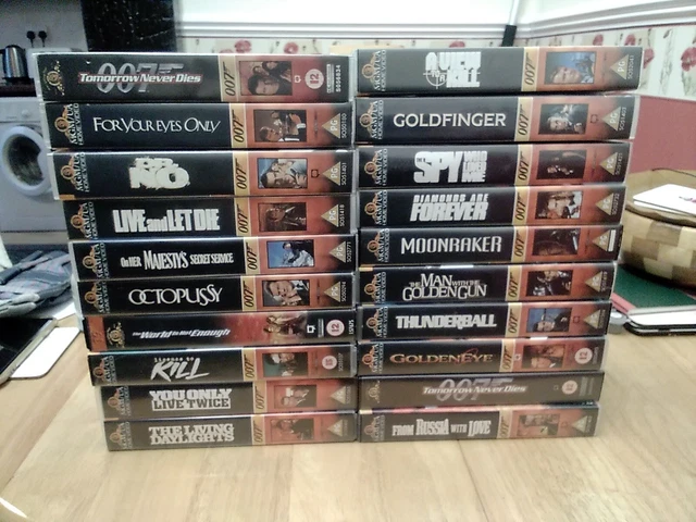 007 JAMES BOND VHS PAL Video Tape Bundle 20 Films £19.99 - PicClick UK