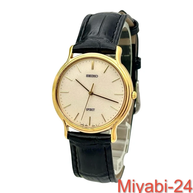 RARE SEIKO SPIRIT Men’s Watch 5E21-0010 Gold work/new battery $151.63 ...