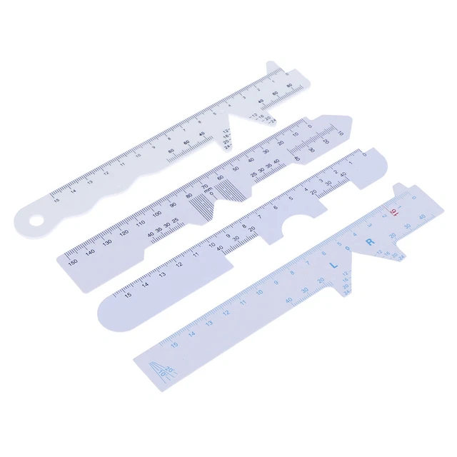 4 TYPES 4X/SET White Eye Straight Edge PD Ruler Pupillary Distance ...
