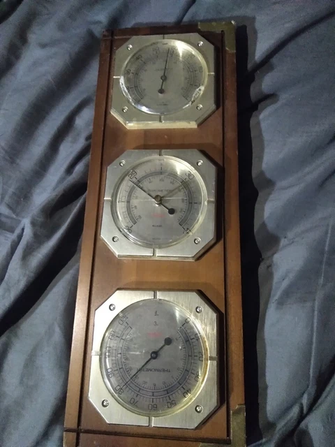 VINTAGE SUNBEAM 3 way Weather Station barometer, humidity, and ...
