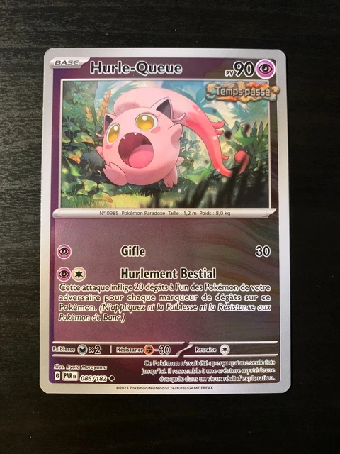 CARTE POKÉMON REVERSE Hurle-Queue 086/182 PAR Faille Paradoxe FR NEUF ...