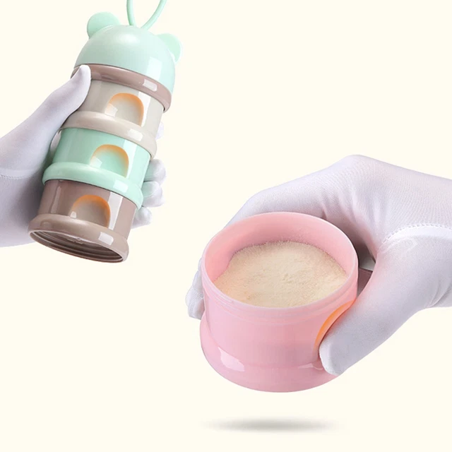 BABY MILK POWDER Container 3 Layers Cartoon Bear Portable Large ...