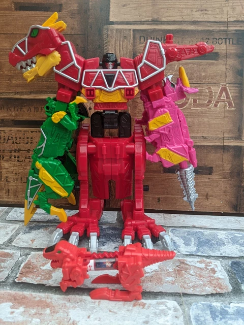 POWER RANGERS DINO Charge Red T-Rex Zord Megazord with Tricera and ...