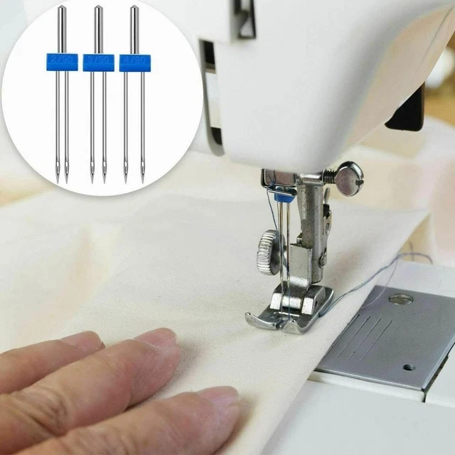 BRAND NEW TWIN Needles Stretch For Sewing Machine Long Lasting Parts ...