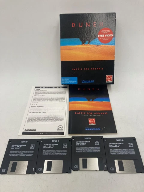VINTAGE IBM PC Game 'Dune Ii Battle For Arrakis' 3.5" Disks - Boxed £10 ...