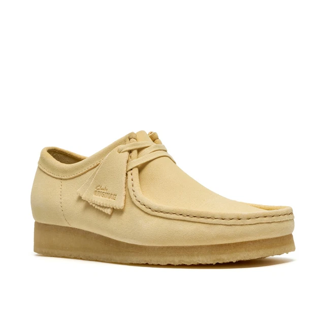 🆕🚚EXPRESS CLARKS MEN’S Wallabee Pale Yellow Suede Moc $300.00 - PicClick CA