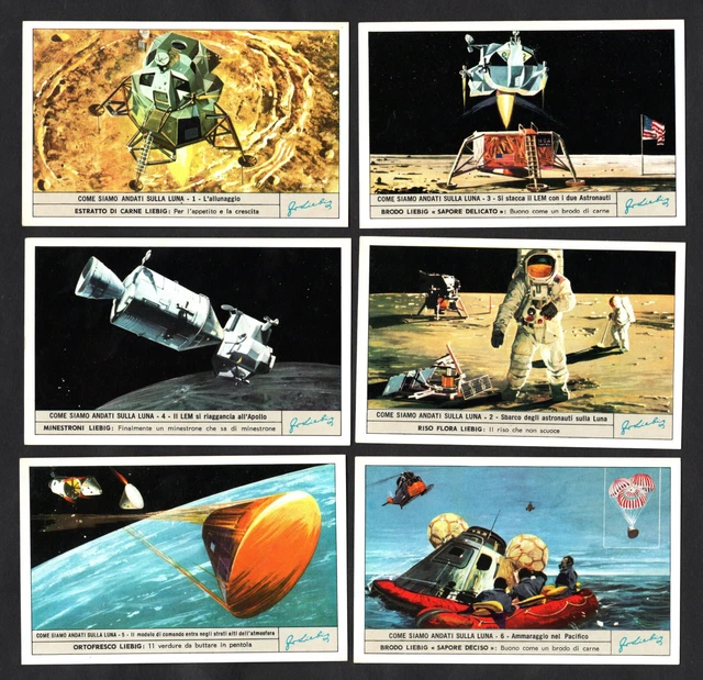 MAN ON THE Moon Landing Space Cards Set 1972 Liebig Apollo Landing ...
