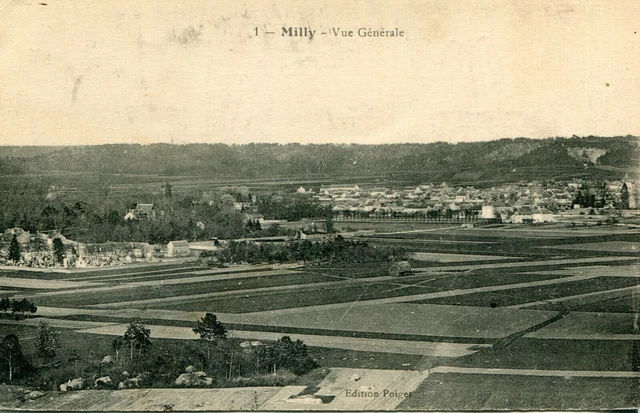 CARTE MILLY LA FORET Vue générale Au dos cachet militaire EUR 2,99 - PicClick FR