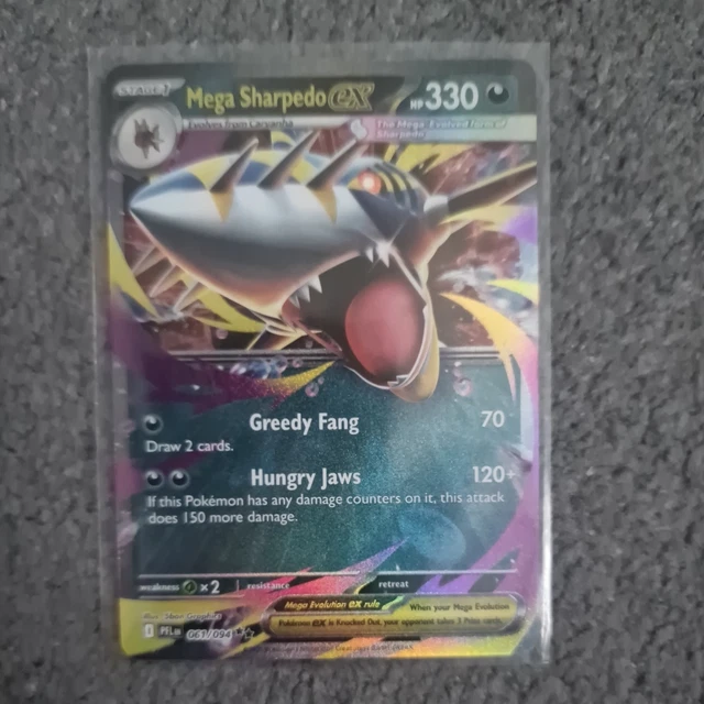 MEGA SHARPEDO EX 061/094 Phantasmal Flames Pokémon TCG Card - MINT ...