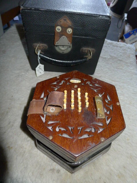1851 WHEATSTONE 32 Button English Concertina..No.3179..Sq End Steel ...