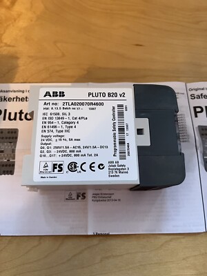 ABB PLUTO B20 V2 2TLA020070R4600 Programmable Safety Controller £1,318.39 - PicClick UK