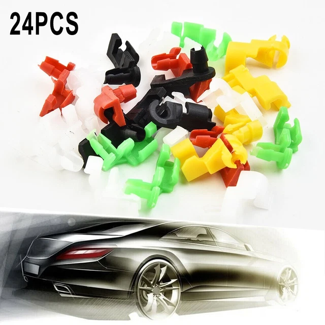 CAR PLASTIC RIVETS Door Lock Rod Clips 5mm 12 Pairs Push Clips Great ...