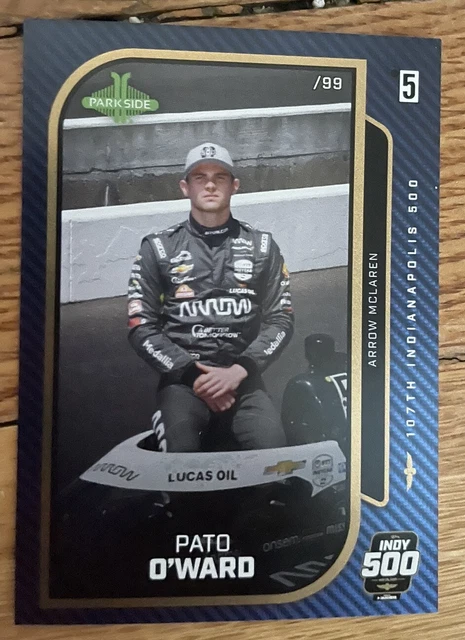 CARTA 2024 PARKSIDE IndyCar/99 Pato O'Ward 2023 Indy 500 EUR 13,51 ...