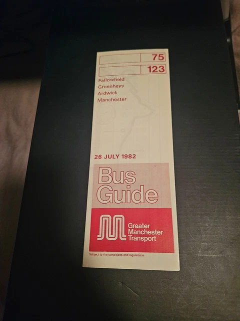MANCHESTER TRANSPORT BUS Timetable Leaflet 26 July 1982 MCD1.19 £3.50 ...
