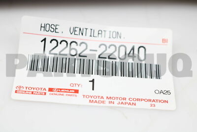 1226375070 GENUINE TOYOTA HOSE, VENTILATION, NO.3 12263-75070 EUR 6,71 ...