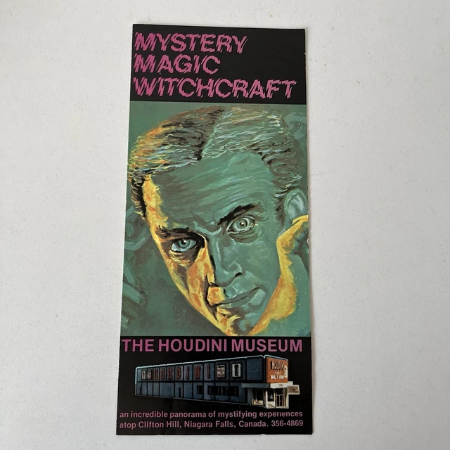 VTG FLYER HOUDINI Museum Niagara Falls Canada Mystery Magic $8.99 ...