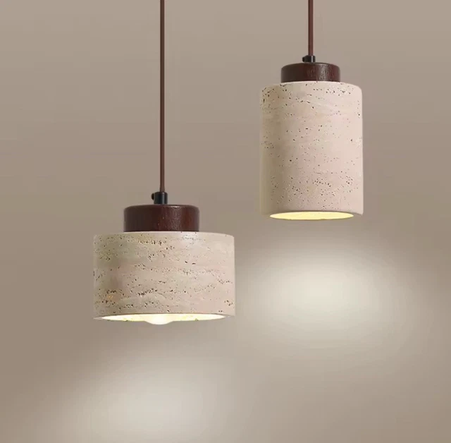WABI SABI PENDANT Light Yellow Cave Stone Japanese Modern Bedside H16 ...