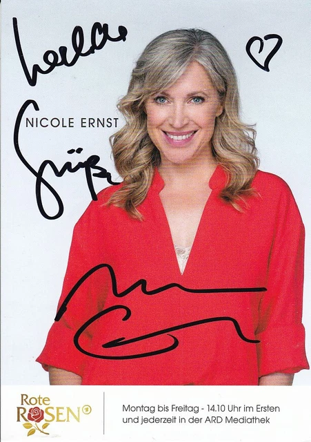 NICOLE ERNST - dt. Schauspielerin, "Rote Rosen", Original-Autogramm! EUR 3,90 - PicClick DE