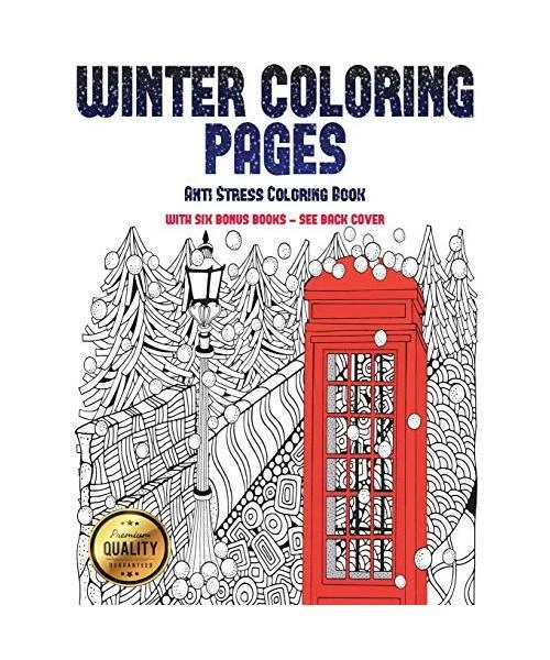 ANTI STRESS COLORING Book (Winter Coloring Pages): Winter Coloring ...