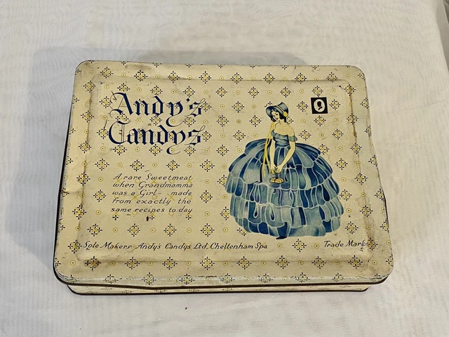 VINTAGE ANDY’S CANDYS Ltd Cheltenham Spa empty collectable sweet candy ...