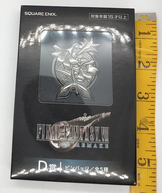 FINAL FANTASY VII Remake Badge Pin Aerith Flower Type D Authentic Anime ...