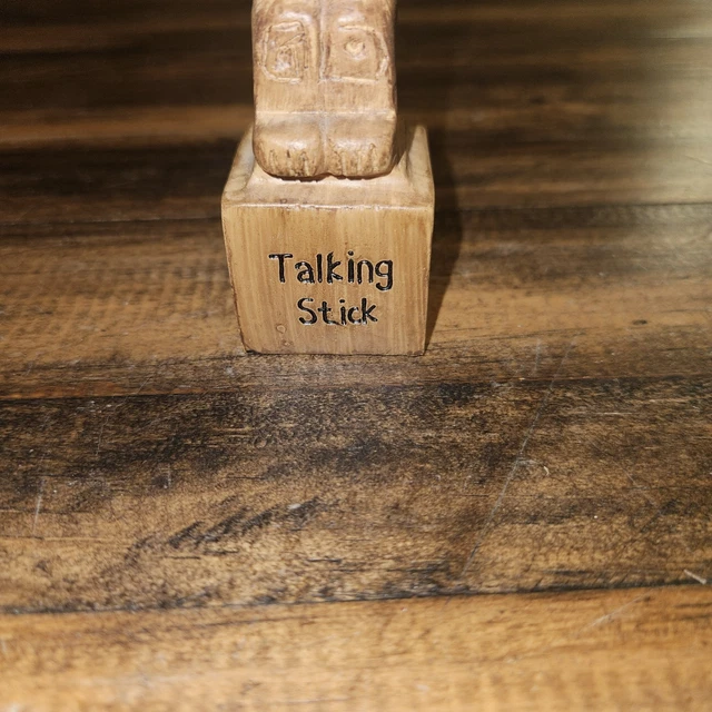 VINTAGE TALKING STICK Totem Pole By Franklin Covey Resin Carved ...