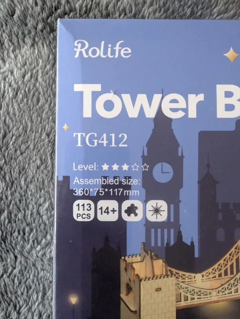 ROLIFE TOWER BRIDGE TG412 Wooden Model Kit 3D Puzzle Factory Sealed ...