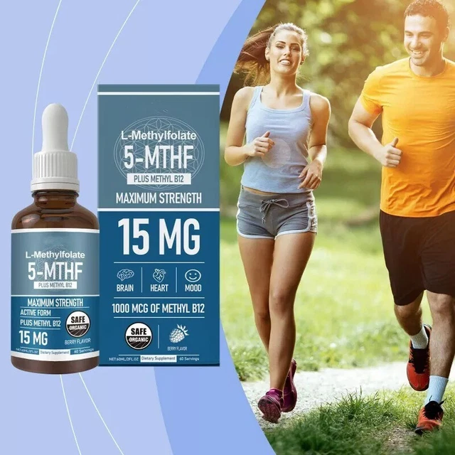 UK LIQUID VITAMINS Folate Supplement L-Methyl Folate 5-MTHF Drops 1000 ...