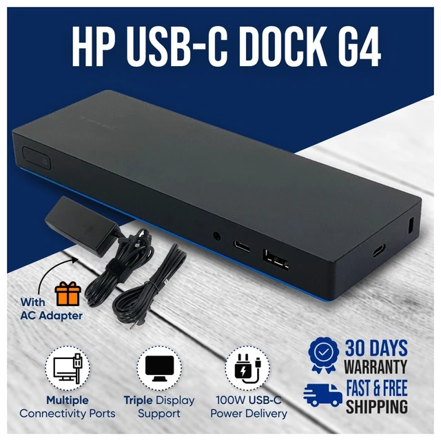 ORIGINAL HP USB-C Dock G4 for ZBook 14u 15u 15 17 G5 x2 G4 w/AC Adapter ...